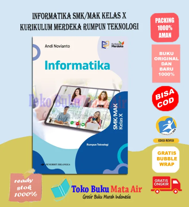 BEST SELLER INFORMATIKA SMK/MAK KELAS X KURIKULUM MERDEKA - ERLANGGA | Lazada Indonesia