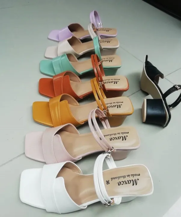 รองเท้าผู้หญิง แบรนด์ Marco รุ่น A1035 รองเท้าส้นสูง 2นิ้ว ดีไซน์เก๋ ...