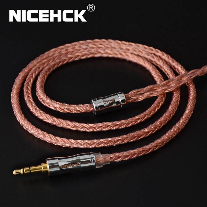 NICEHCK C16-3 16 Cable Plug MMCX Cores High Purity Copper Cable 3.5/2.5/4.4mm /2Pin/QDC/NX7 Pin ...
