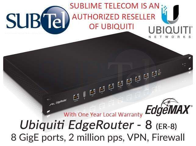 ER-8 Ubiquiti Advanced EdgeRouter - 8 EdgeOS Powered 2 Million PPS ...