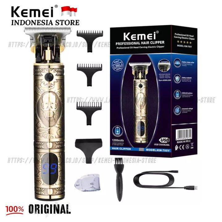 Kemei Alat Cukur Rambut KM 700 Y Hair Clipper Professional Barber Trimmer Detailer Elektrik ...