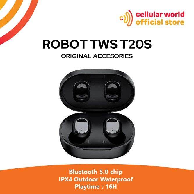 Wireless Earbuds Robot TWS T20S Garansi Resmi Indonesia | Lazada Indonesia