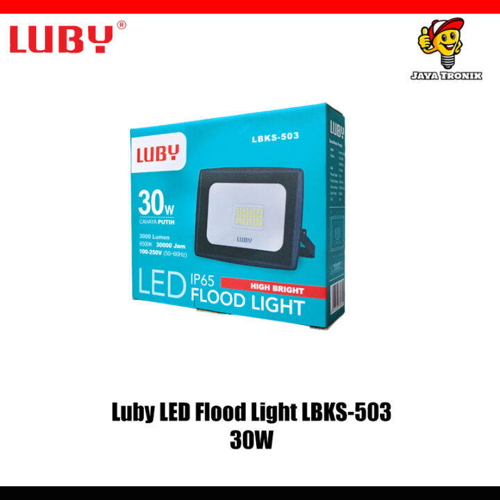 Luby LBKS-503 Flood Light LED IP65 30 Watt Cahaya Putih SNI | Lazada ...