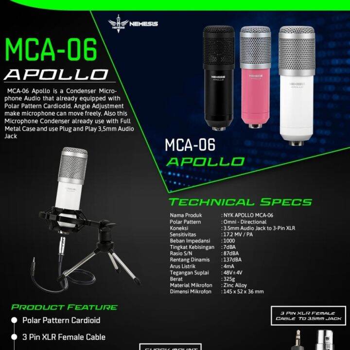 MCA-06 APOLLO MIC CONDENSER NYK NEMESIS | Lazada Indonesia