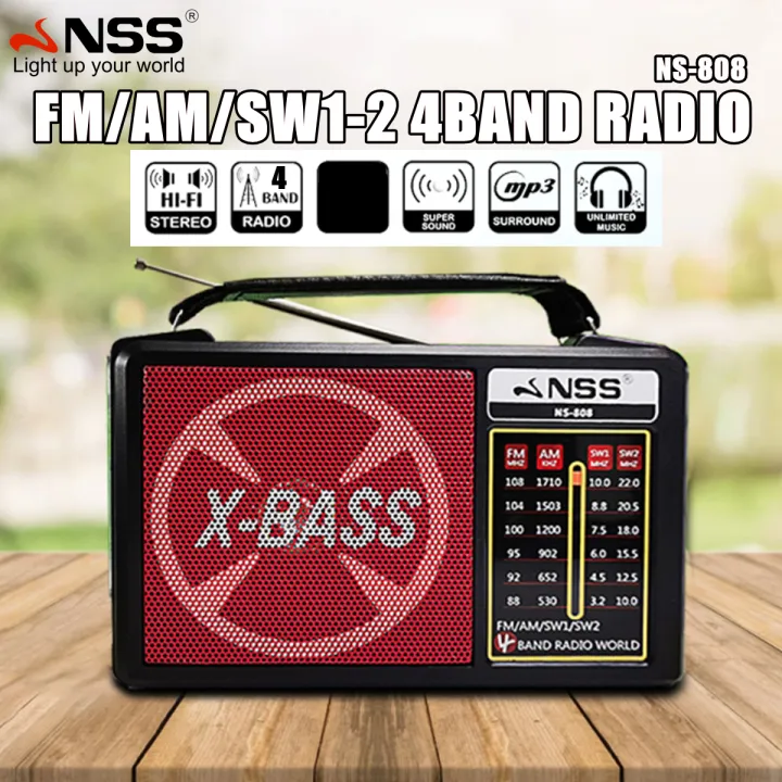 NSS - FM/AM/SW1/SW2 4Band Radio with Emergncy Light Super Sound with ...