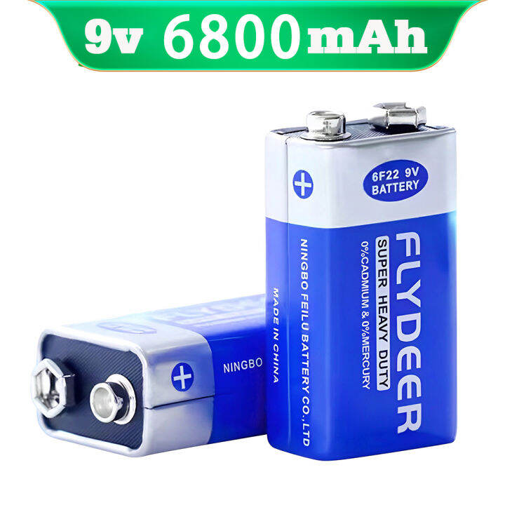New 9V Rechargeable Battery 680mAh Li-ion Lithium-ion 9 Volt 6F22 9 ...