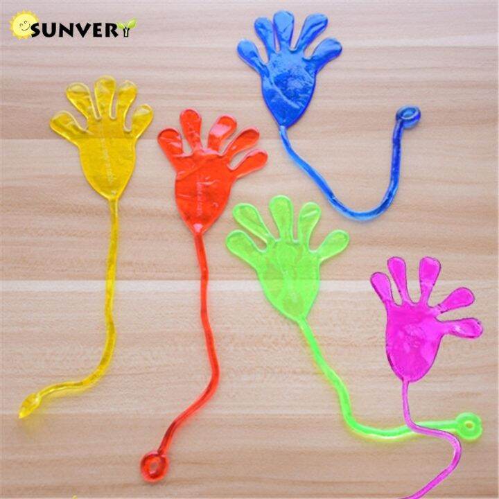 Elastic Sticky Hands Palm Jelly Squishy Slap Party Prank Gags Toys ...