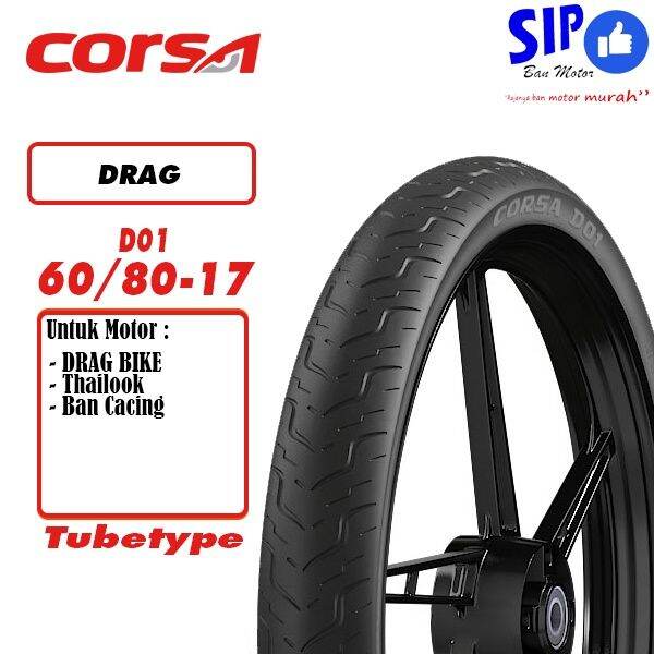 Ban drag racing Corsa D01 60 80 17 ban cacing tubetype bukan tubeless | Lazada Indonesia