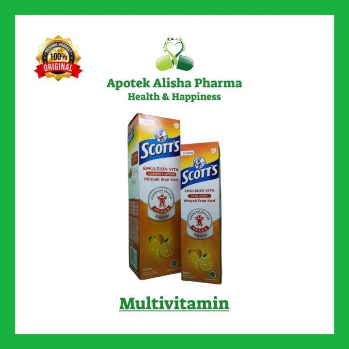 Scott Emulsion Original 400ml / Scott Emulsion Vita 200/400ml - Scot ...