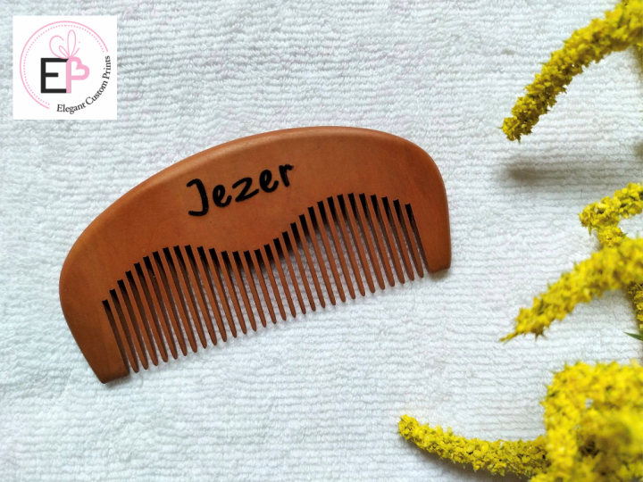 PERSONALIZED Moon Wooden Comb with laser engrave | Lazada PH
