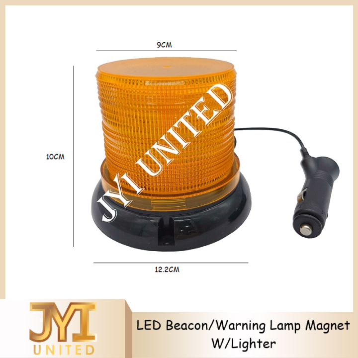 LED Beacon / Warning Flashing Light Lamp Magnet Red / Amber 12-24V with ...