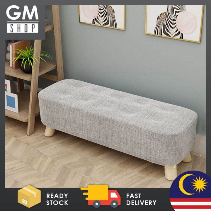 GMSHOP Modern Living Room Chair Nordic Long Sofa Stool Bedroom Bed End ...