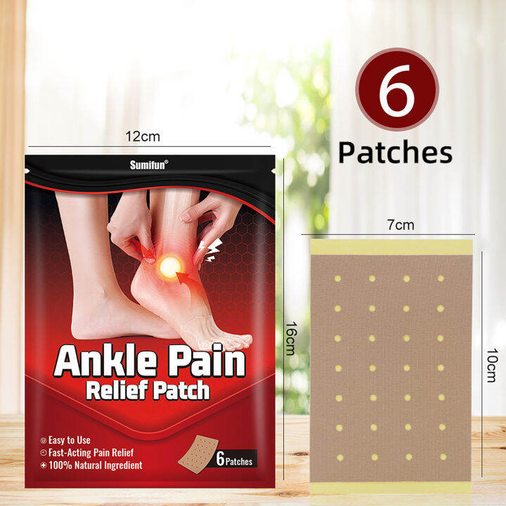 6pcs Herbal Ankle Pain Relief Paste 12h Long Lasting Heat Treatment ...