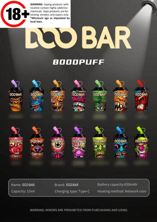 Doo bar Up To 8k Puffs Disposable Legit 8000 Puffs | Lazada PH