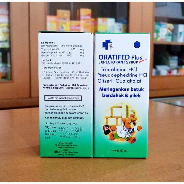 Oratifed Plus Expectorant Syrup Hijau 60 ml | Lazada Indonesia