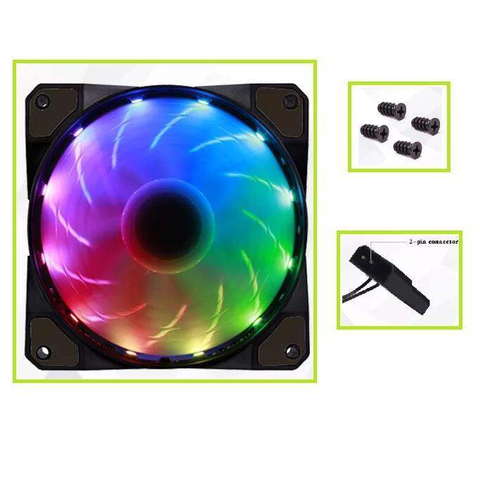 KENLEI GSTORM LED 15 RGB Light Neon Quite Clear Cooler 120mm PC CPU ...