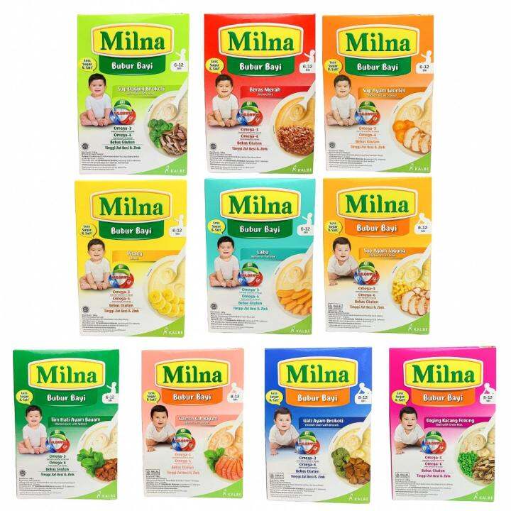MILNA Bubur Bayi 100gr | Bubur Mpasi Bayi Instan Makanan Bayi 6 bulan ...