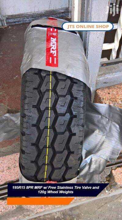 195 R15 8PR MRF w/ Free Stainless Tire Valve and 120g Wheel Weights ...