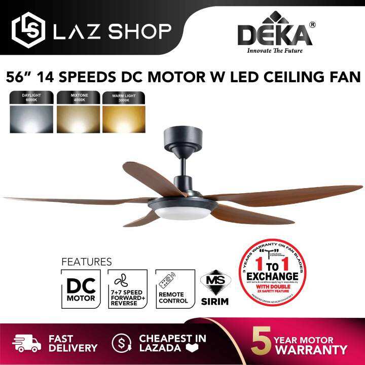 Deka Kronos 56 Inch 14 Speeds DC Motor 5 Blades Ceiling Fan F5DC | F5DC ...