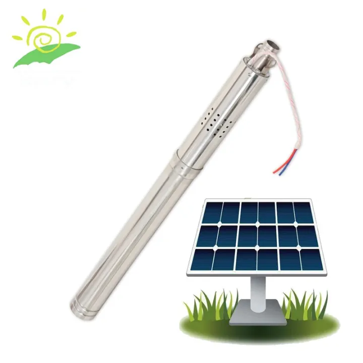 Dc 24V Solar Submersible Water Pump 2 Inch Solar Pump Brushless Dc Solar Powered Submersible ...
