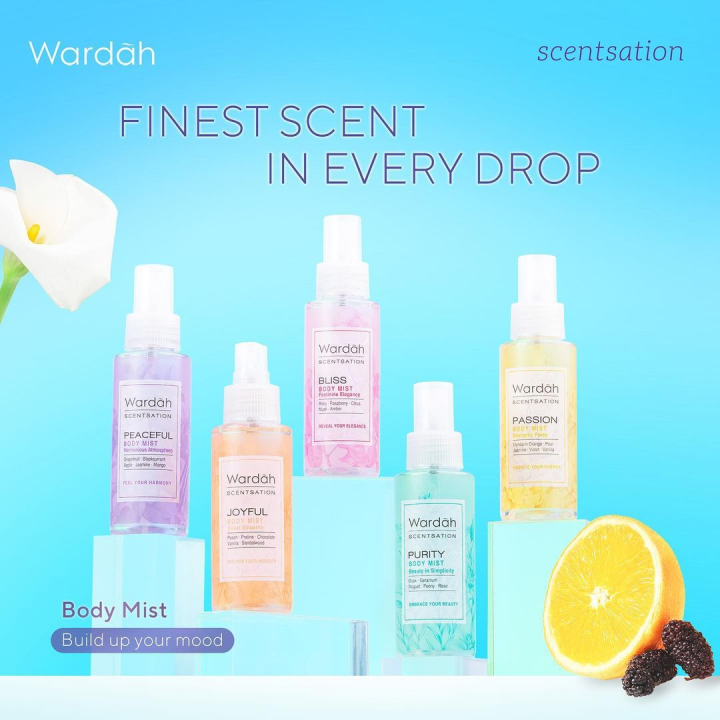 Wardah Scentsation Body Mist 100 ml / parfume / body mist wardah wangi ...