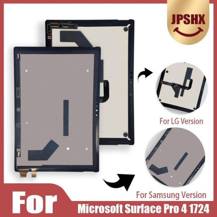 จอ LCD แบบดั้งเดิม Microsoft Surface Pro 4 1724ชิ้นส่วนจอสัมผัสแอลซีดีของเครื่องแปลงดิจิทัลรุ่น ...