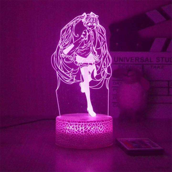 Hobby Hatsune Miku Anime Night Light Lamp Remote LED Charging USB ...