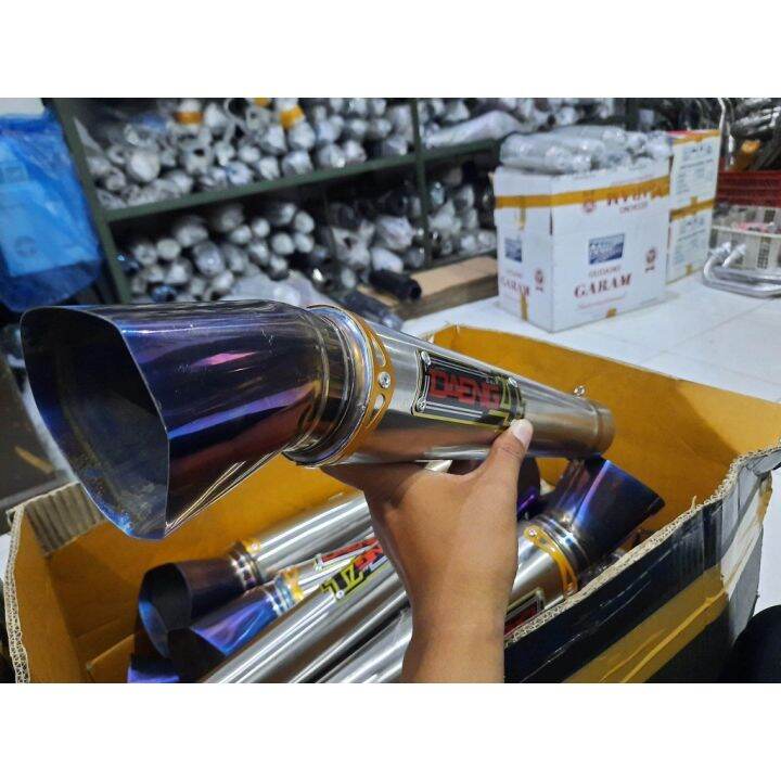 Knalpot Racing Silencer Daeng Sai 4 Corong Diamond Segi 6 Inlet 50/51mm ...
