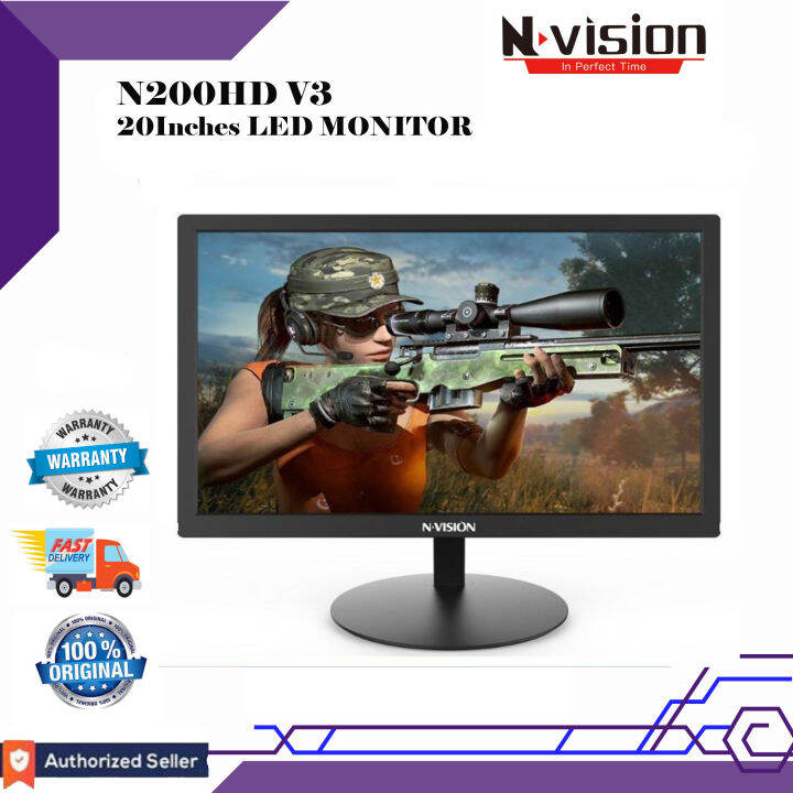 NVISION N200HD V3 20″ LED MONITOR | 1600 x 900 RESOLUTION | HDMI + VGA ...