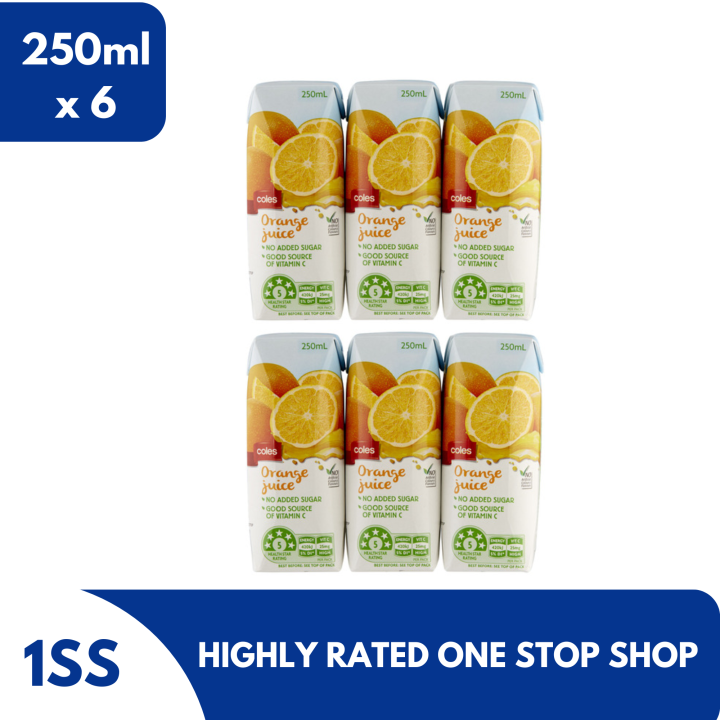 Coles Orange Juice, 250ml set of 6 | Lazada PH