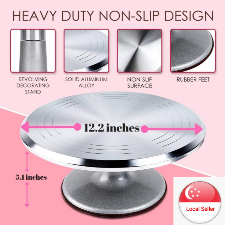 *Free Scrapper* Cake stand Baking tool 9 12 14INCH mounted Turntable ...