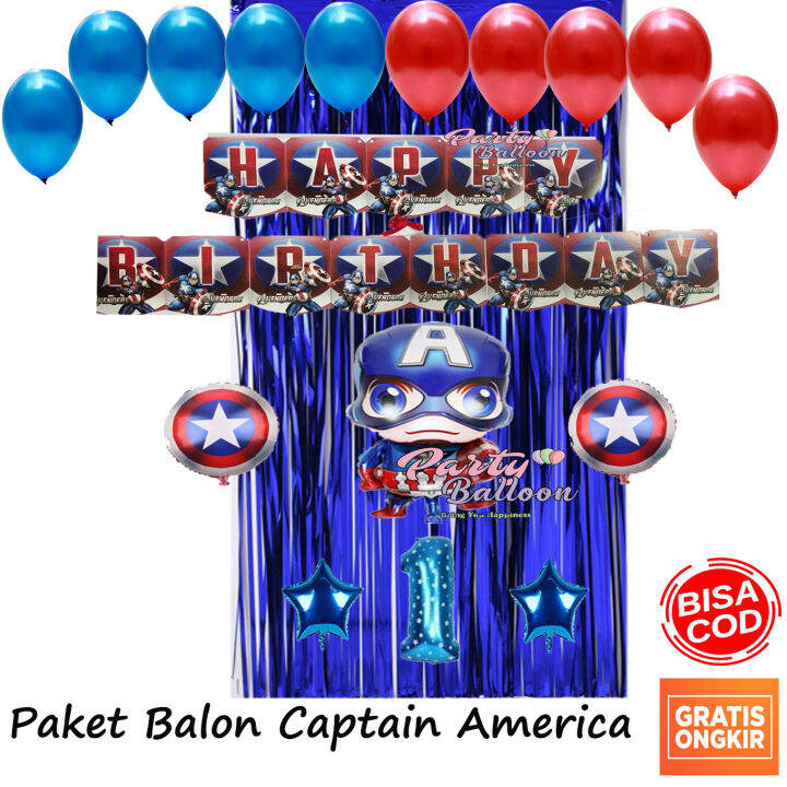 Paket Dekorasi Balon Ulang Tahun Anak Laki Laki Avenger Set Decor Ultah ...