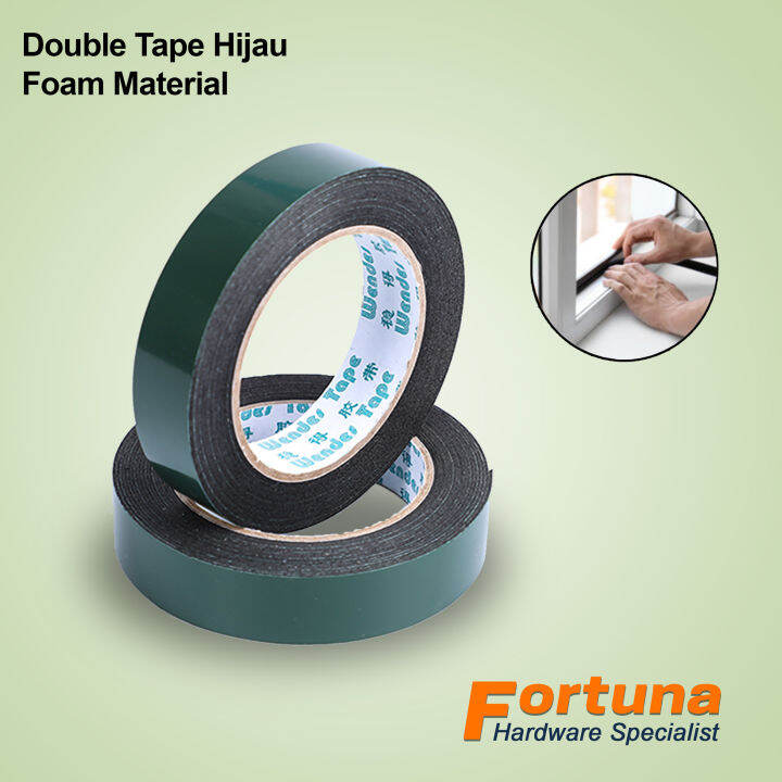 FORTUNA Double Tape Hijau Busa l 1 Inch x 5 Meter Foam | Lazada Indonesia