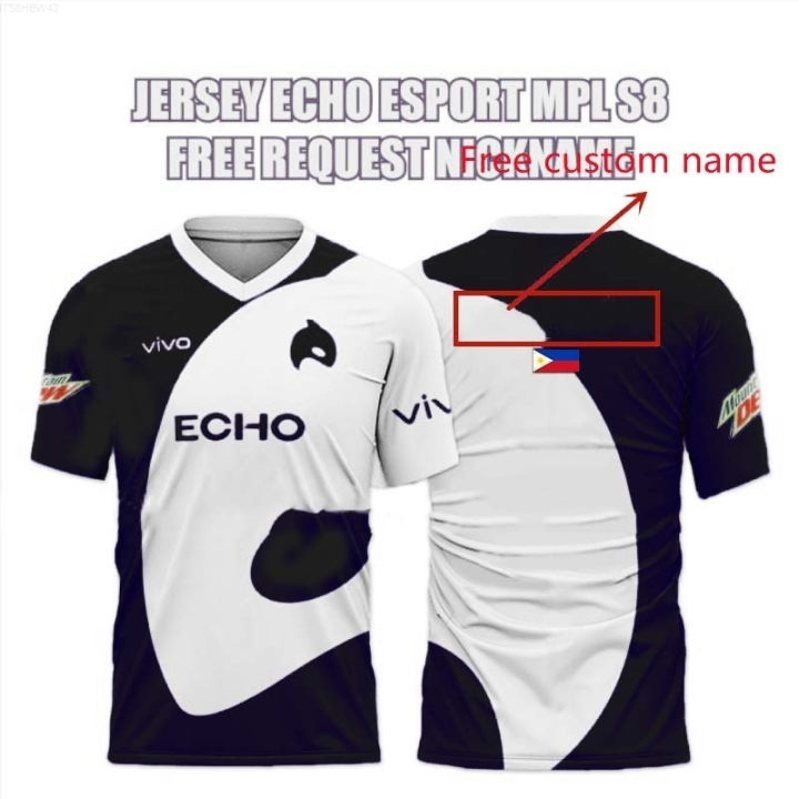 ECHO ESports Jersey Special Black Free Nickname Full Sublimation {attractive} | Lazada PH