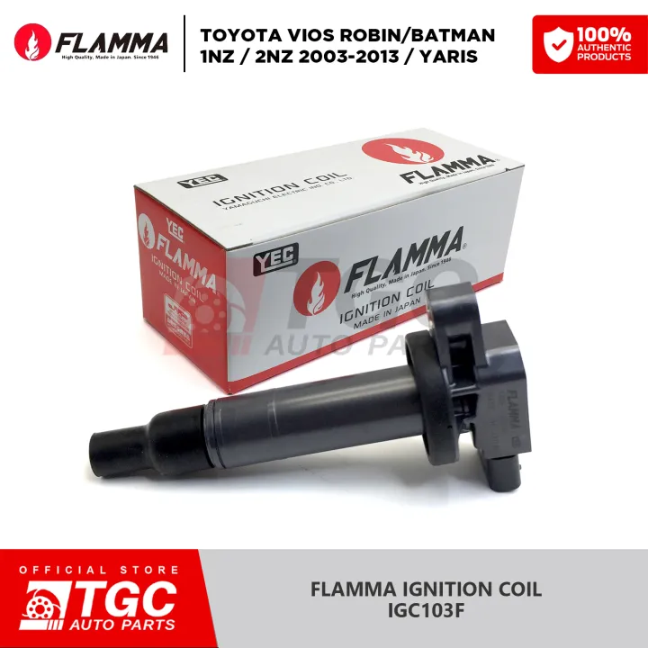 Yec FLAMMA Ignition Coil Toyota Vios Robin/Batman 1NZ / 2NZ 2003-2013 ...