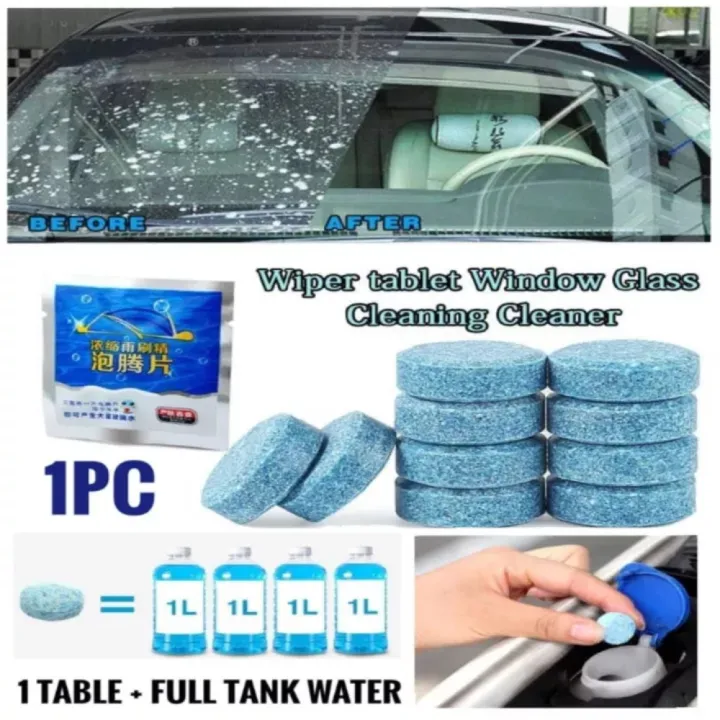 Anyike 100PCS Glass Cleaner Concentrated Effervescent Tablet Car ...