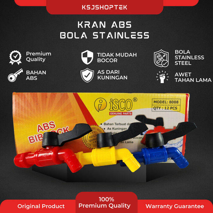 Kran Isco ABS Bola Stainless Steel As Kuningan 1/2 Inch Model Amico ...