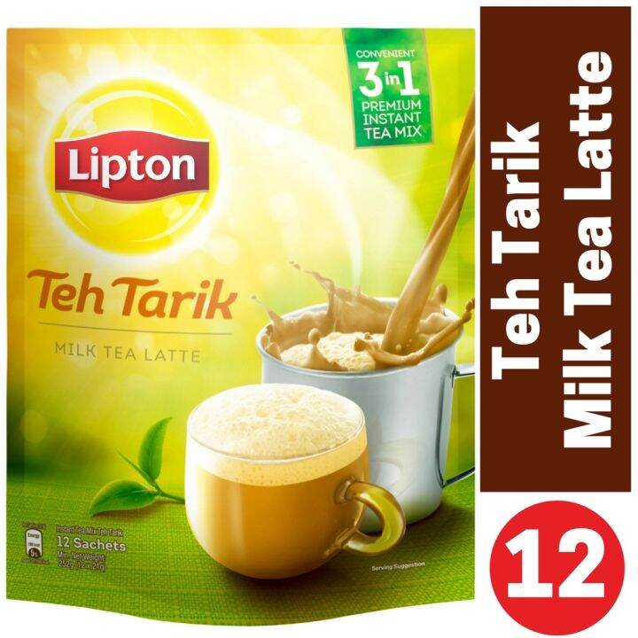 Lipton Teh Tarik Milk Tea Latte 12 x 21g (252g) | Lazada