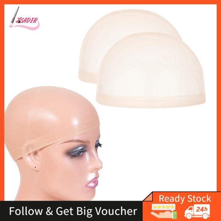 JISADER Wig Cap Nylon Invisible Real Thin Bald Stocking Caps for ...