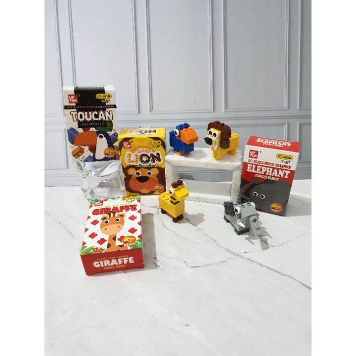 serutan lego animal/sharpener lego animal/rautan bongkar pasang/diy ...