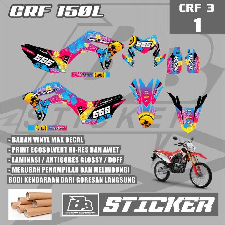 BBSticker Demak Bisa HOLOGRAM Sticker setiker decal CRF 150 L minimalis Fullbody-Dekal CRF 150 L ...