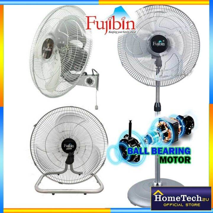 Fujibin Industrial Heavy Duty Stand Fan Floor Fan Wall Fan with Ball ...