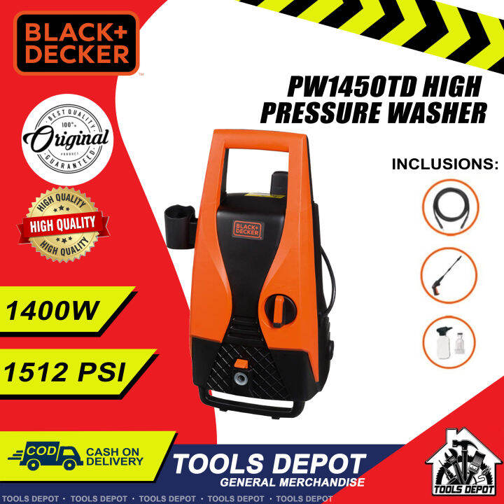 BLACK+DECKER PRESSURE WASHER 1400W | Lazada PH