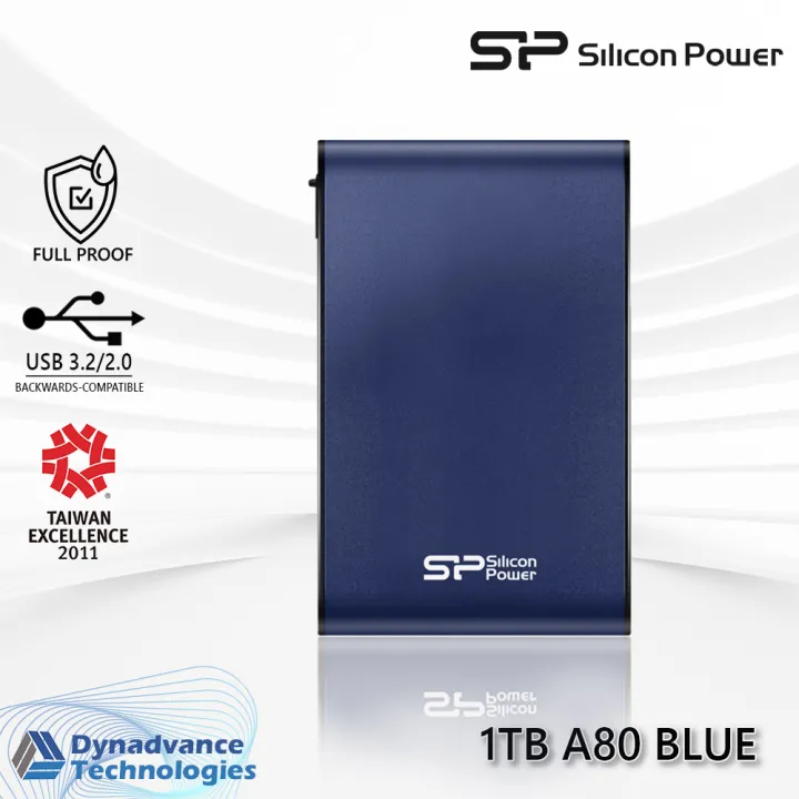 Silicon Power Armor A80 BLUE 1TB FULL PROOF (WATER,PRESSURE,VIBRATION ...