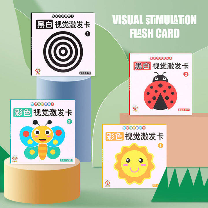 MamaKiddo 20Pcs Waterproof Visual Stimulation Sensory Flash Cards Baby ...