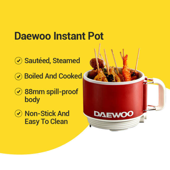 Daewoo Mini Dormitory Electric Cooker for One Person Food Noodle Pot ...