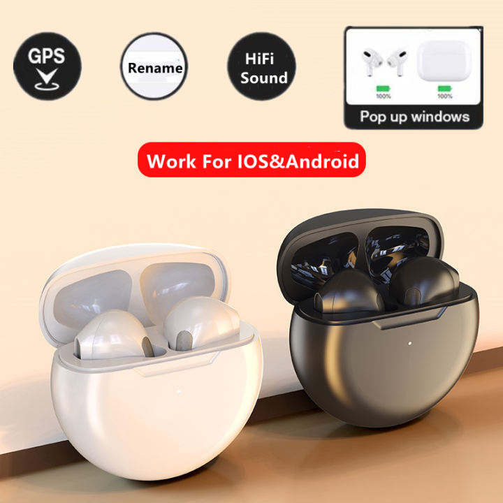 Original Mini Air Pro 6 TWS หูฟังบลูทูธไร้สายเหมาะสําหรับไอโฟน ซัมซุง ...