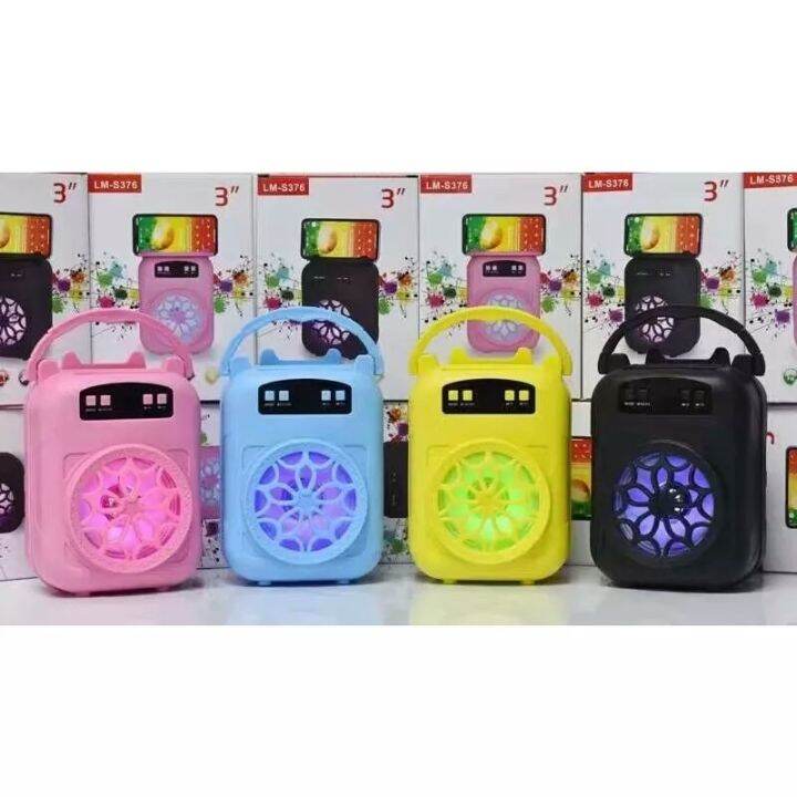 Kph Lm 376 Karaoke Led Flash Portable Wireless Bluetooth Speaker With Fm Usb Tf Function Lazada Ph