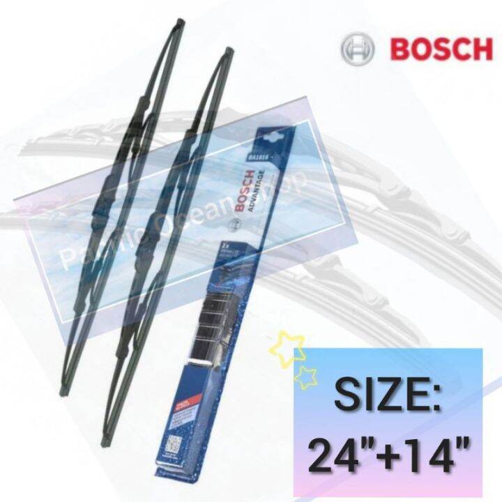BOSCH WIPER BLADE SET ADVANTAGE (24"+14") NISSAN LIVINA TOYOTA VIOS NCP93 NCP150 YARIS HONDA ...
