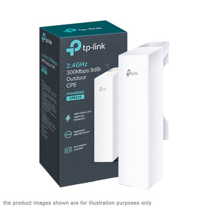 Tp-Link Pharos CPE210 2.4GHz 300Mpbs 9dBi Outdoor CPE | Lazada